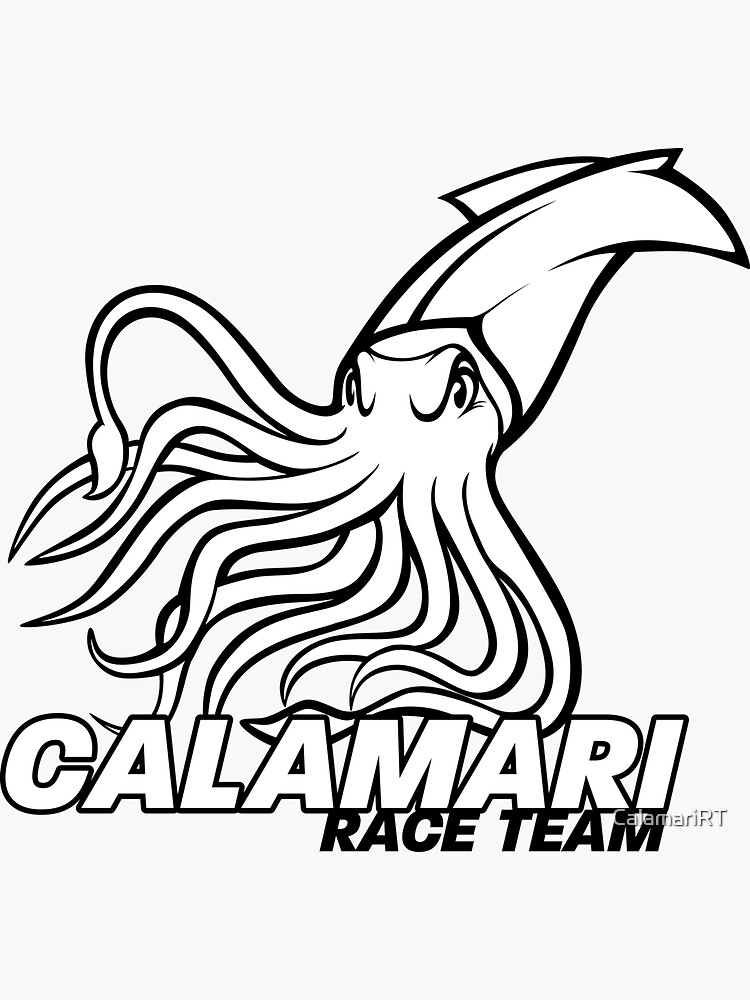 "Calamari Race Team logo square" Sticker for Sale by CalamariRT | Redbubble