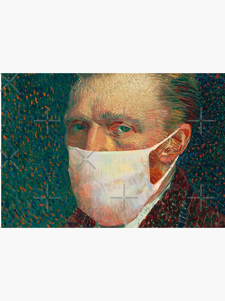 "Vincent Van Gogh puts his mask on - Covid19" Mask by melisandreart ...
