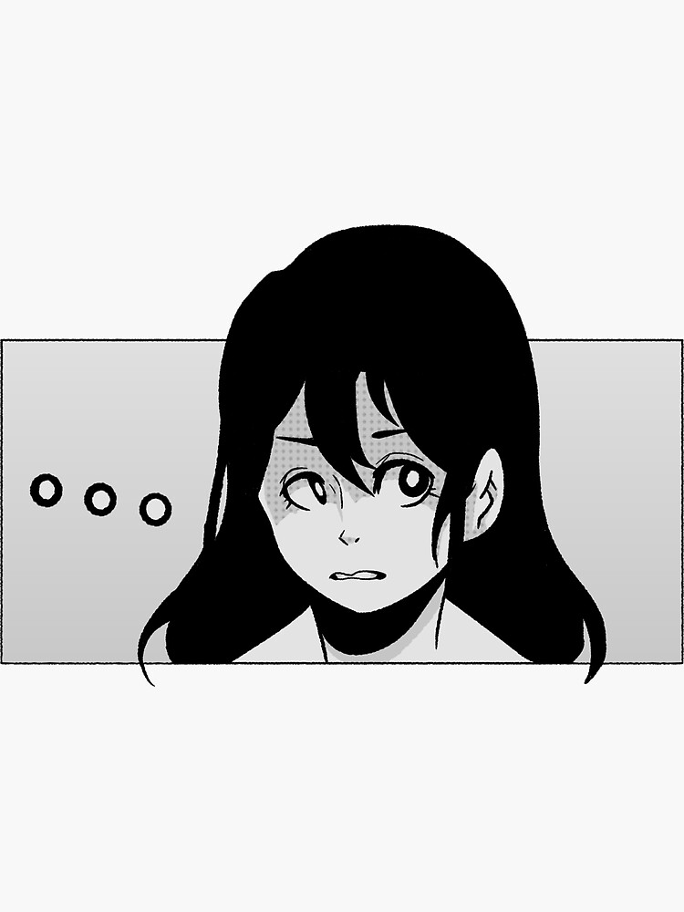 "Manga Girl Panel" Sticker for Sale by Liauditore | Redbubble