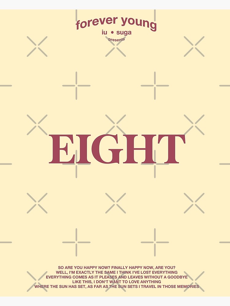 "IU, Suga - Eight (Movie Poster)" Poster by lovely-day | Redbubble
