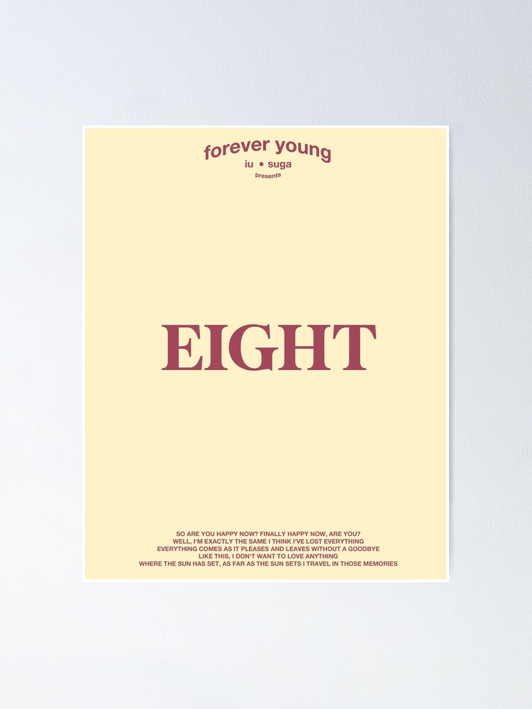 "IU, Suga - Eight (Movie Poster)" Poster by lovely-day | Redbubble