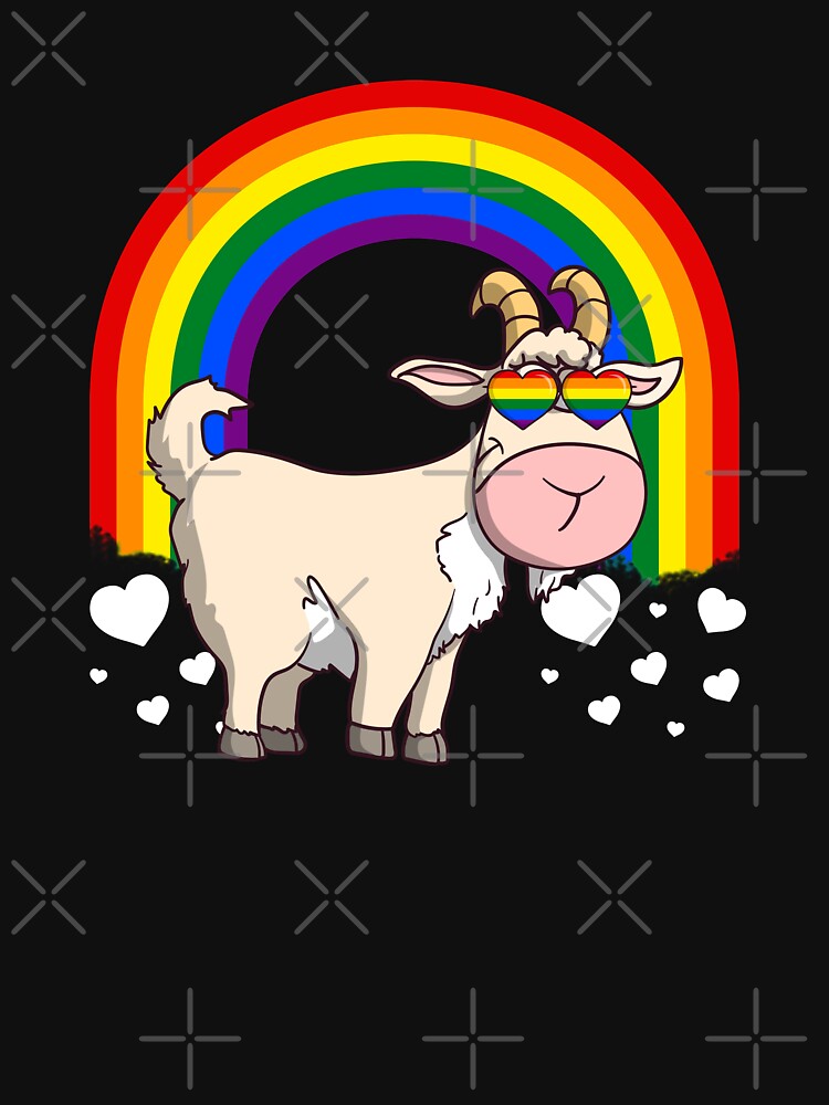 "Gay Pride Goat LGBTQ Rainbow" T-shirt for Sale by fatamyfan1 ...
