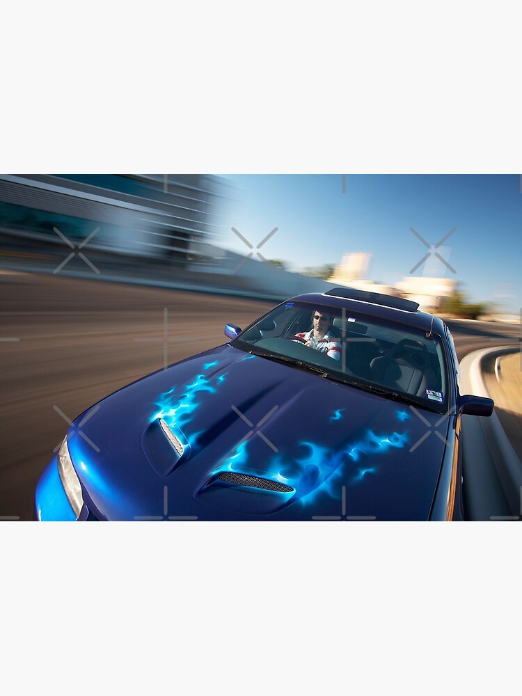 "Blue Flames Holden Commodore Ute" Poster by jjphoto | Redbubble