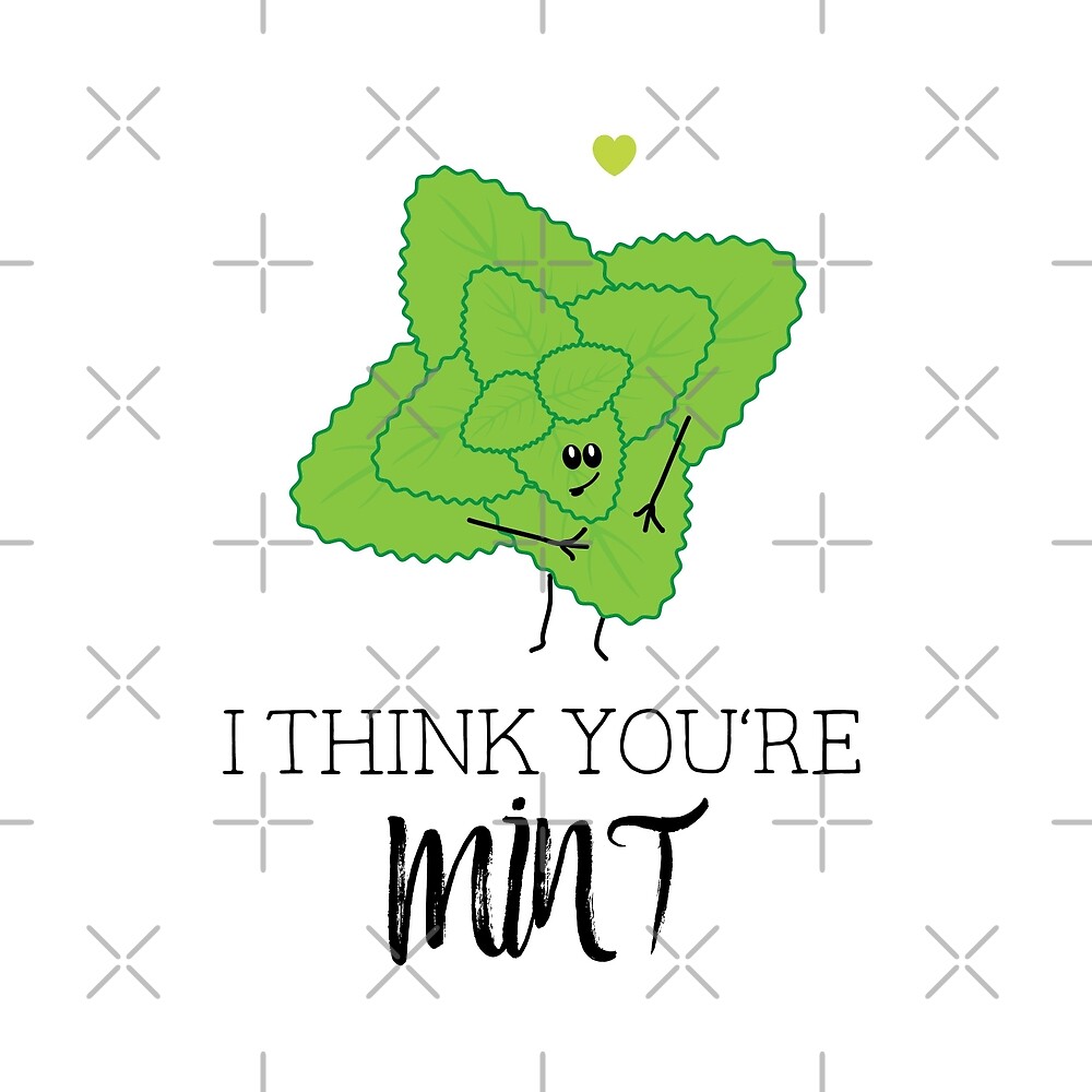 "I think You're Mint Fun Foodie Pun" by HotHibiscus | Redbubble