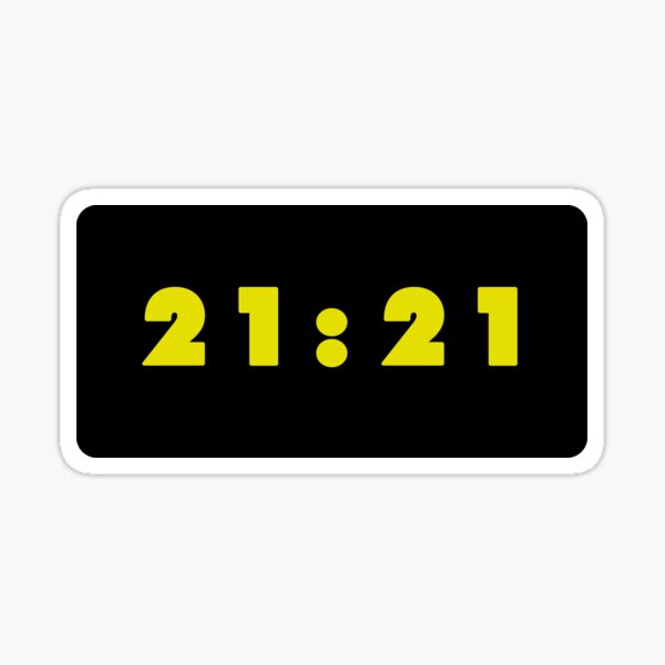 "21:21" Sticker for Sale by dora6 | Redbubble