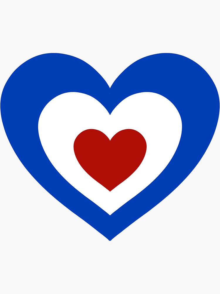 "MOD HEART TARGET V1" Sticker for Sale by GlitteringGirl | Redbubble