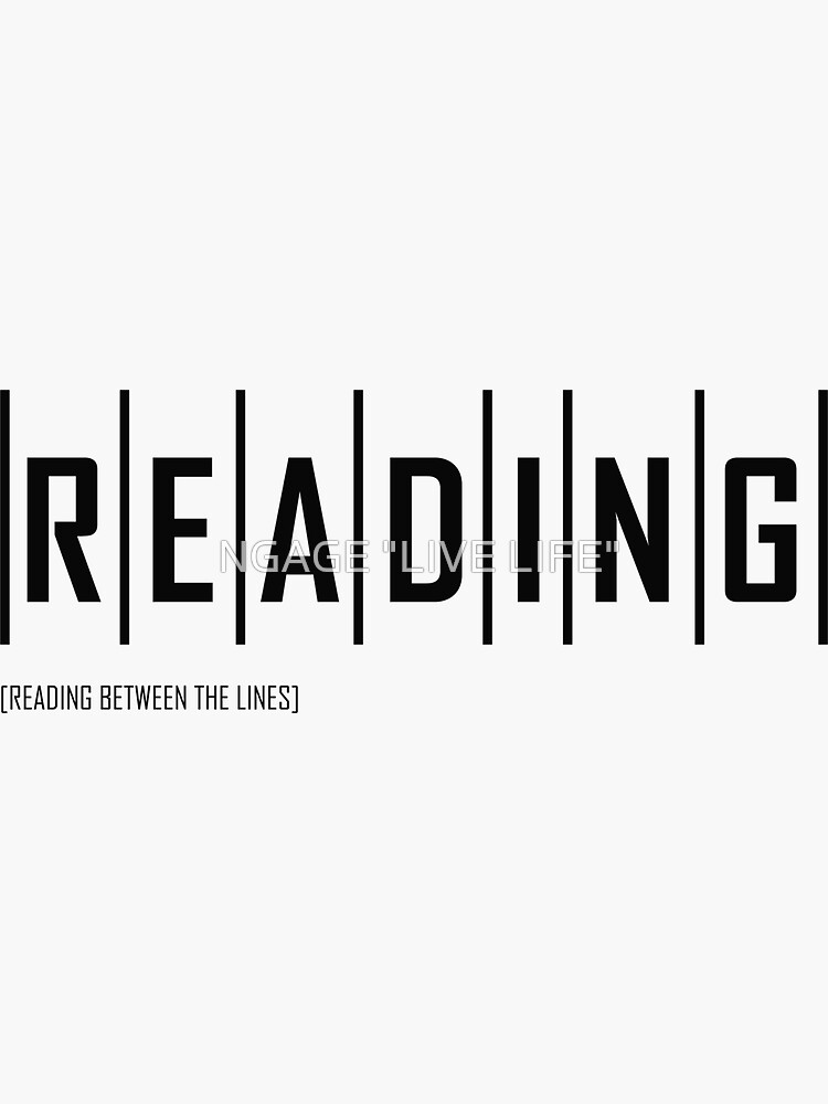 "Reading Between the Lines - Word Puzzle" Sticker for Sale by MadFE ...