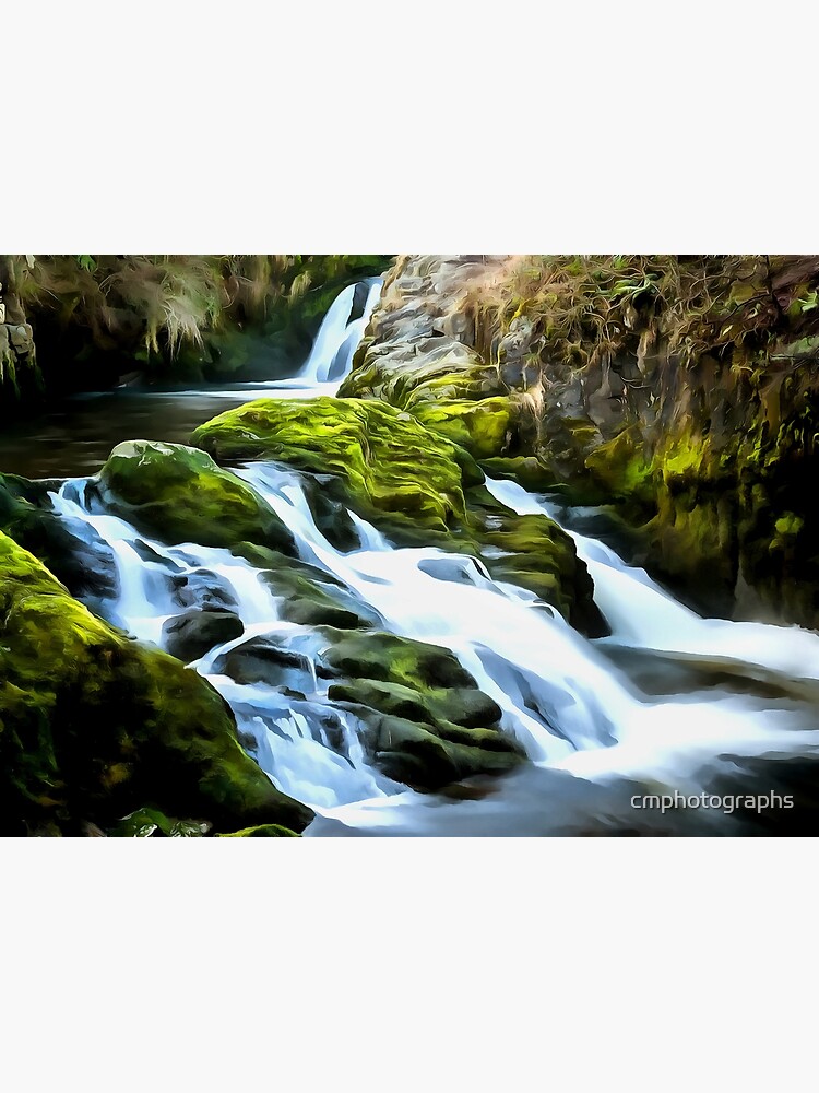 "Ingleton Waterfall (Painting)" Poster by cmphotographs | Redbubble