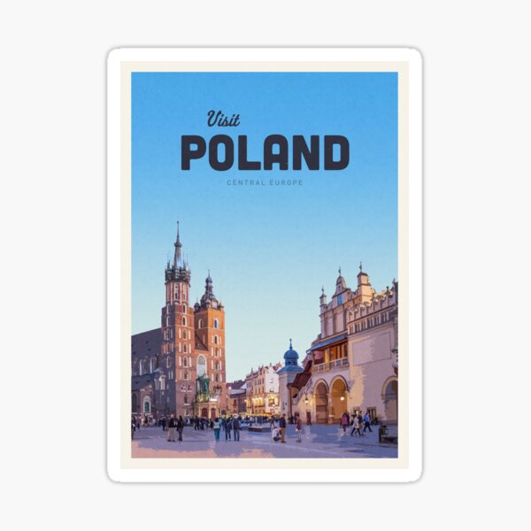 "Visit Poland" Sticker for Sale by CallumGardiner | Redbubble