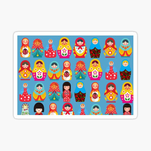 "Dolly Mixture (Blue))" Sticker for Sale by LoveBirdGallery | Redbubble