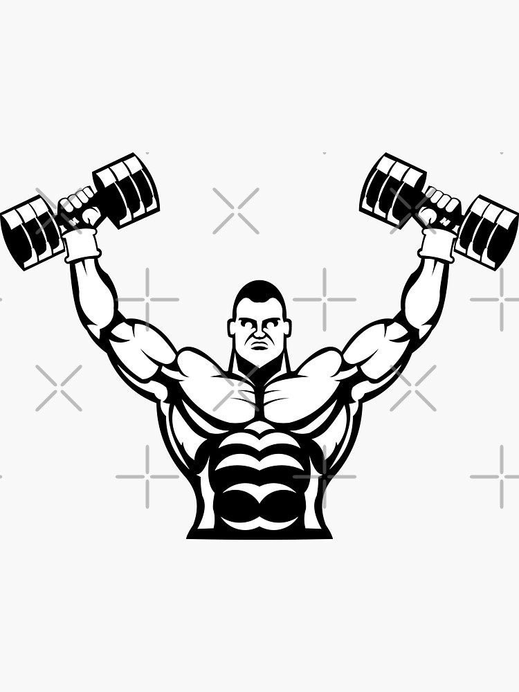 "Bodybuilding - Logo" Sticker for Sale by TeKk10 | Redbubble