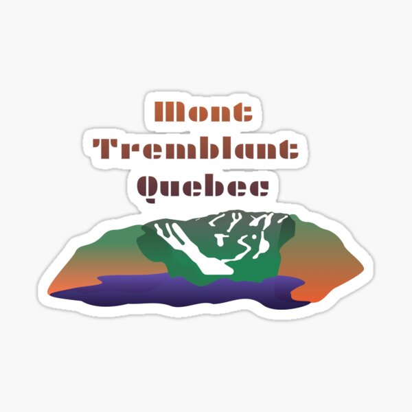 "Mount Tremblant Quebec Ski Resort, Illustration." Sticker by ...
