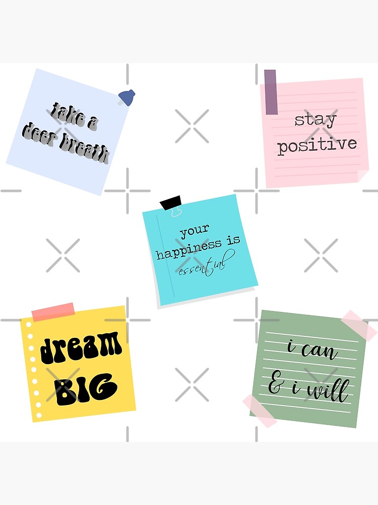 "Note To Self Sticker Pack" Poster for Sale by freelysimple | Redbubble