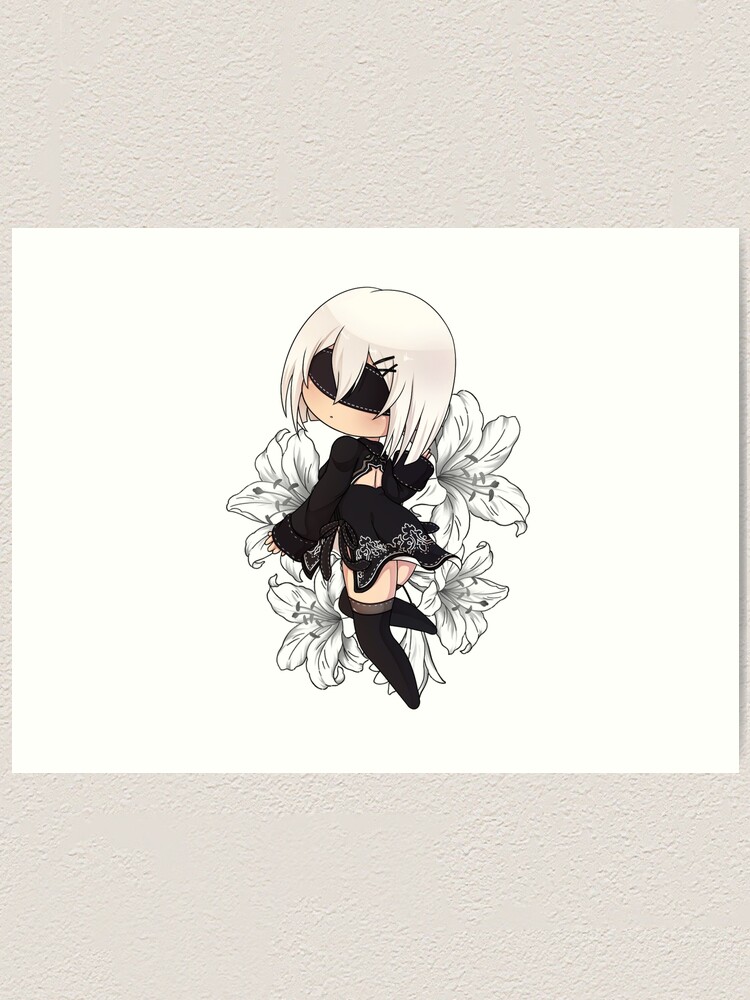 "Chibi YoRHa Android" Art Print by Melikitsune | Redbubble