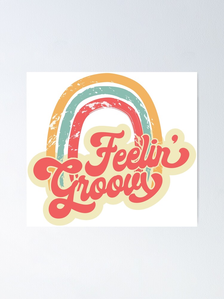"Feelin' Groovy Boho Rainbow" Poster for Sale by natsukojewelry | Redbubble