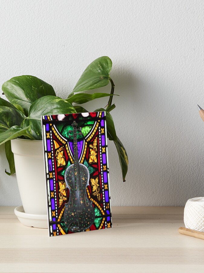 "Magic Violin 2 with stained glass design " Art Board Print for Sale by ...