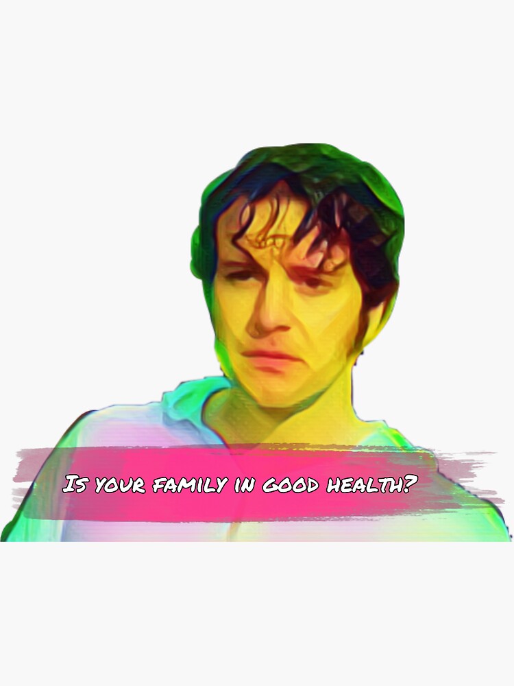 "Good health?" Sticker for Sale by bookhoarding | Redbubble