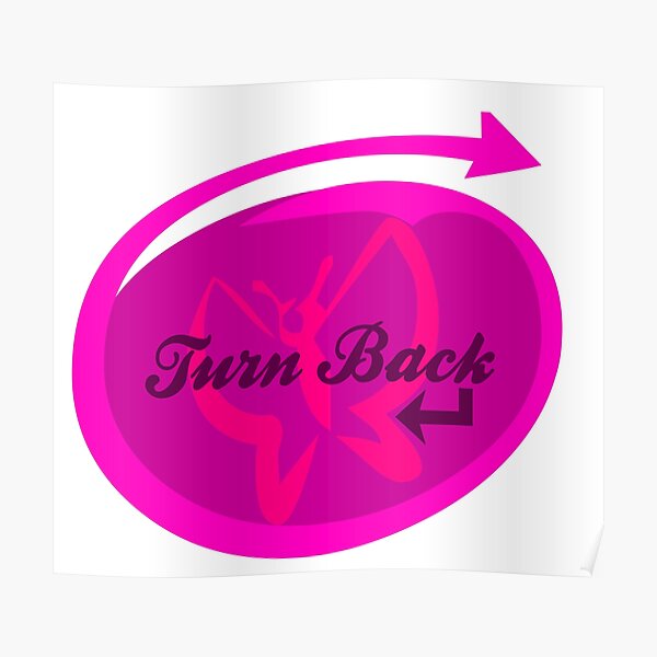 "PINK LADY LOGO TURN BACK WITH BUTTERFLY BY AXOREYAT" Poster by ...