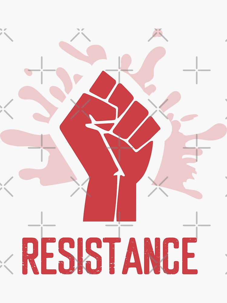 "Resistance" Sticker by csaron92 | Redbubble
