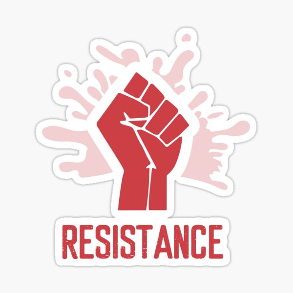 "Resistance" Sticker by csaron92 | Redbubble