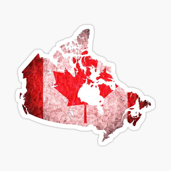 "Canada Flag Map" Sticker by enhan | Redbubble