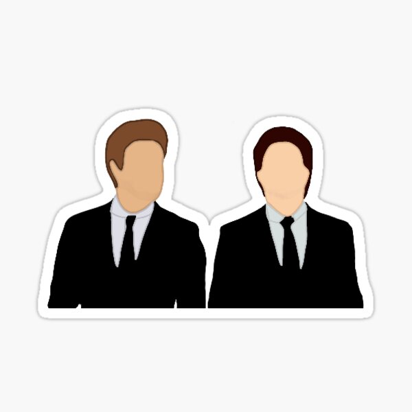 "stefan and damon salvatore" Sticker by pyschopanda | Redbubble