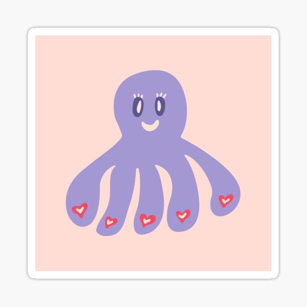 "Cute Octopus " Sticker for Sale by Flynnerr | Redbubble