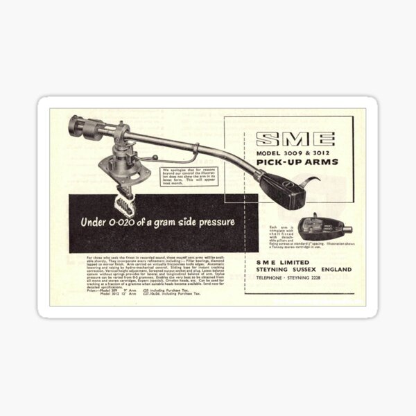 "Vintage Pick up arm advertisement " Sticker by OldschoolTs | Redbubble