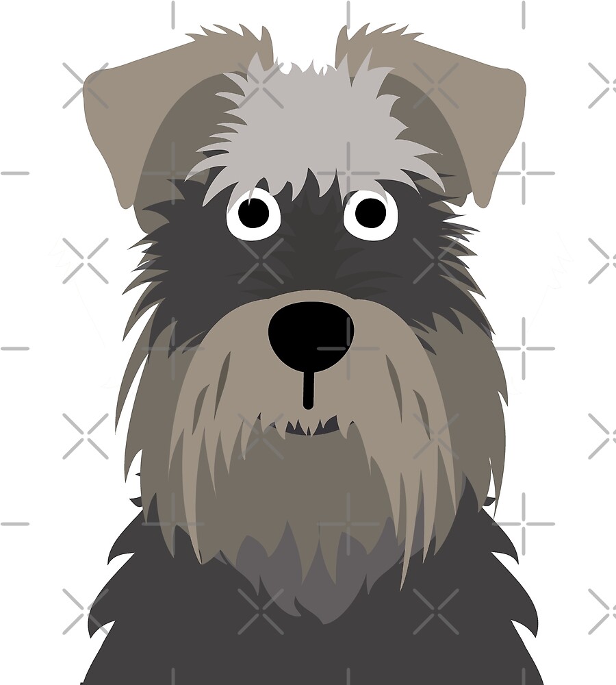 "Schnauzer Dog Funny Face Mask" by Rumbledesign | Redbubble