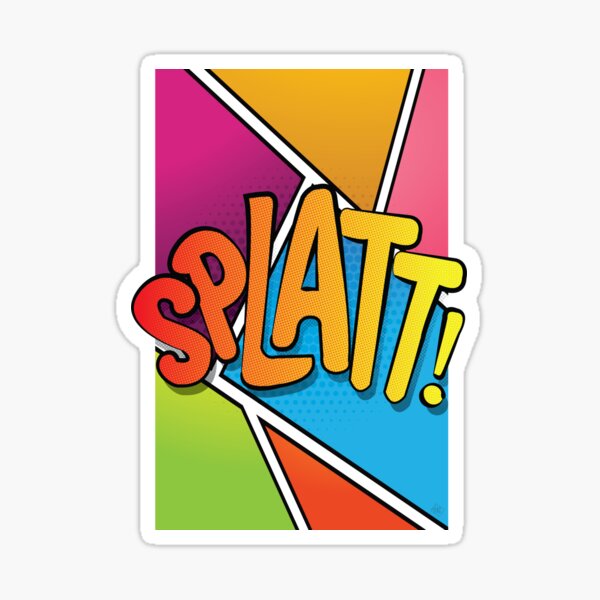 "Comics - Splatt!" Sticker for Sale by 4rtym0u5e | Redbubble