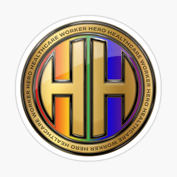 "Healthcare Worker Hero Superhero logo" Sticker by SerendipiTeesM ...