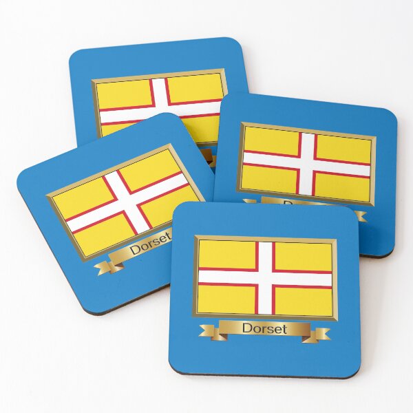 "Dorset Flag Stickers, Gifts and Products - Named" Coasters (Set of 4 ...