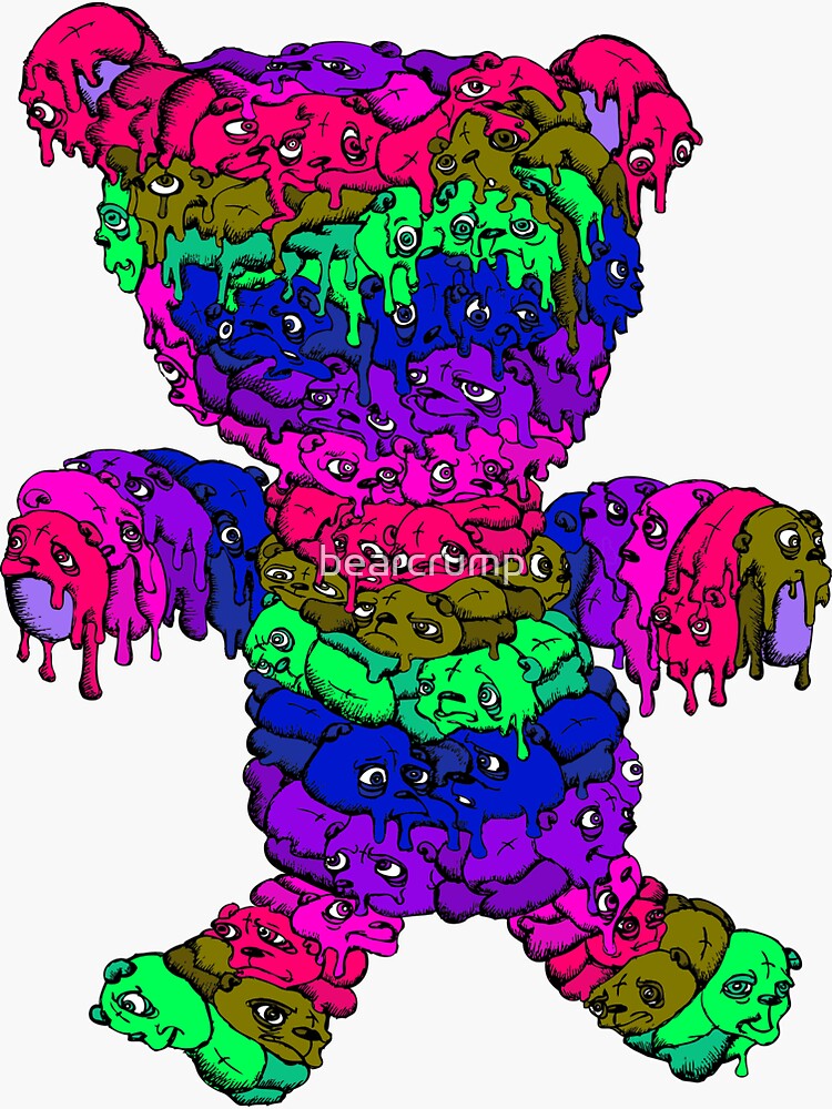 "Rainbow Bear Crump " Sticker for Sale by bearcrump | Redbubble