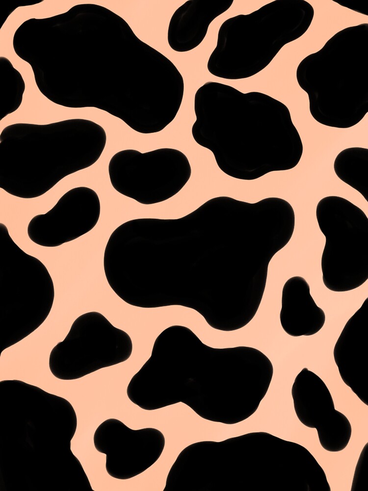"peach cow print " Sticker for Sale by juliaanderson18 | Redbubble