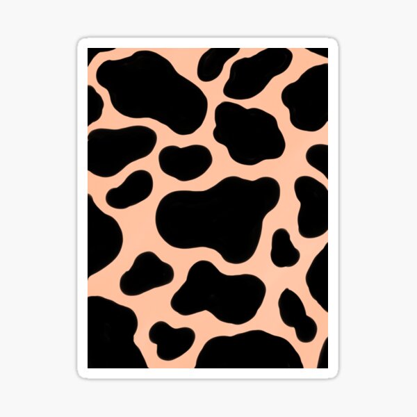 "peach cow print " Sticker for Sale by juliaanderson18 | Redbubble