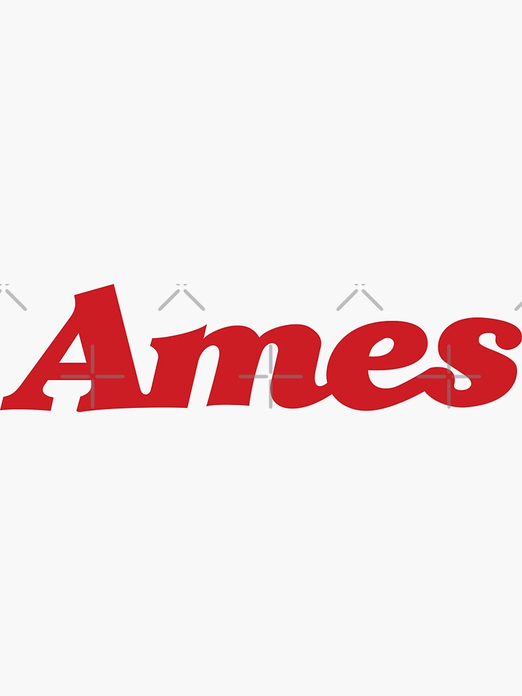 "Ames Department Stores (Red)" Sticker for Sale by fandemonium | Redbubble