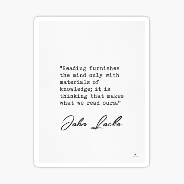 "John Locke great quote" Sticker by Pagarelov | Redbubble