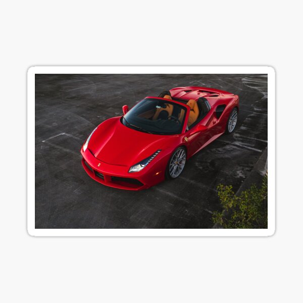 "Ferrari 488 Spider " Sticker for Sale by 8mphotography | Redbubble