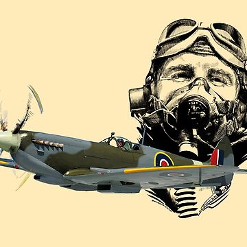 "Pilot spitfire" Sticker by Sibo Miller | Redbubble