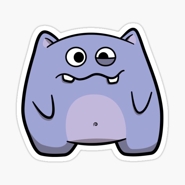 "Little Monstah - Confused / Irritated" Sticker for Sale by ClumsyCat ...