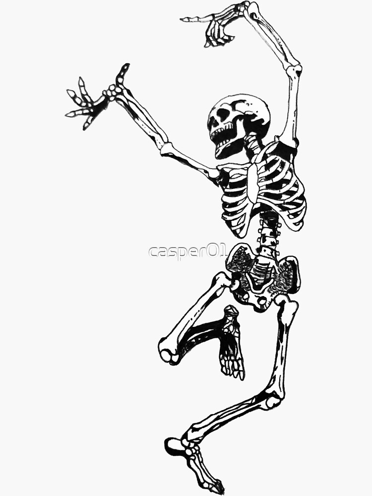 "dancing skeleton" Sticker for Sale by casper01 | Redbubble