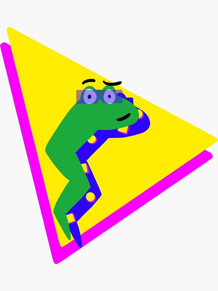 "80s Snake" Sticker for Sale by DuckNuggets | Redbubble