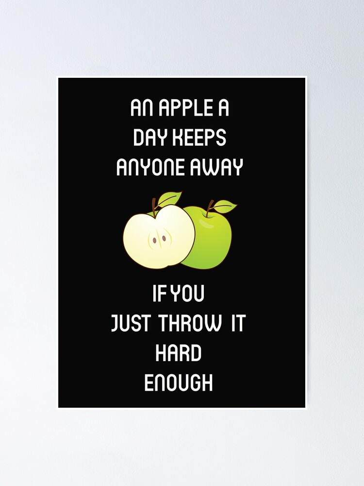 "on apple a day" Poster for Sale by kat-de-signs | Redbubble
