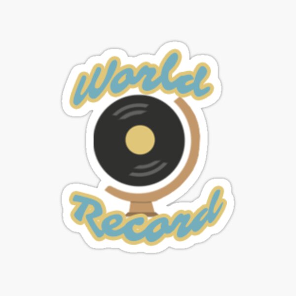 "World Record Vinyl - Sticker" Sticker by vcor8396 | Redbubble