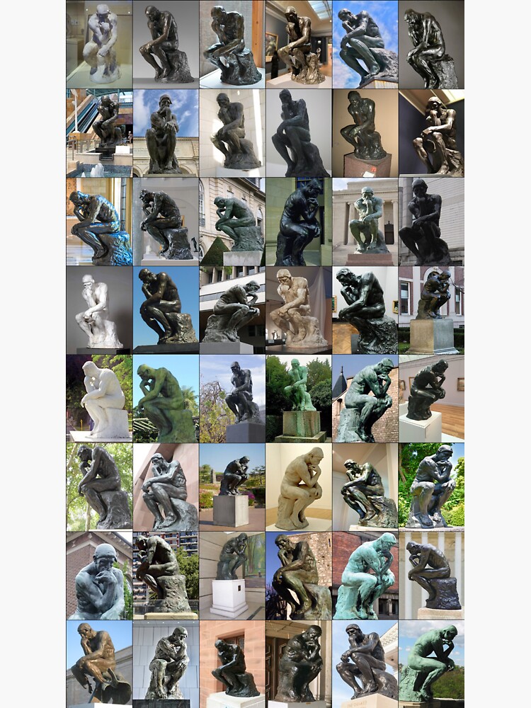 "The Thinker" Sticker for Sale by Montage-Madness | Redbubble