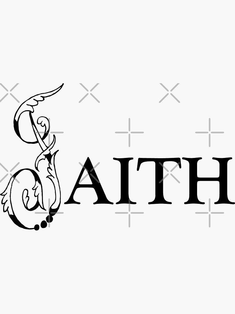 "Faith with a vintage monogram" Sticker for Sale by Vintage-TM | Redbubble