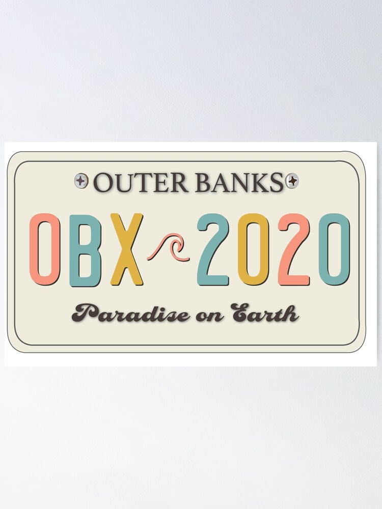 "Outer Banks License Plate" Poster for Sale by abcstickers | Redbubble