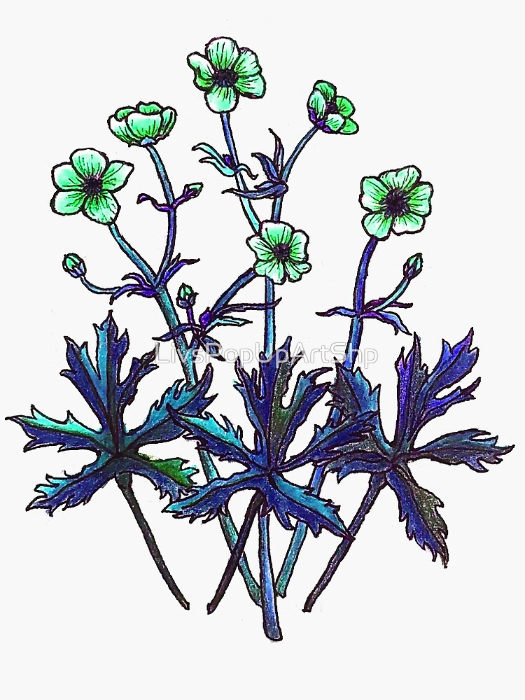 "Trippy Flower Sticker" Sticker by LivsPopUpArtShp | Redbubble