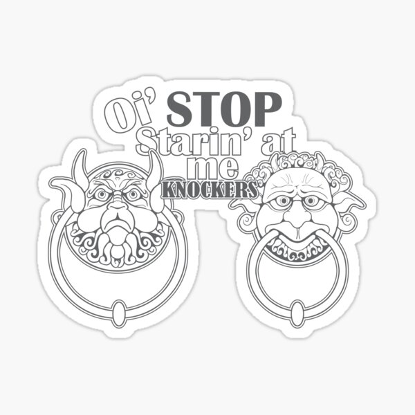 "Knockers " Sticker for Sale by Featherheart | Redbubble