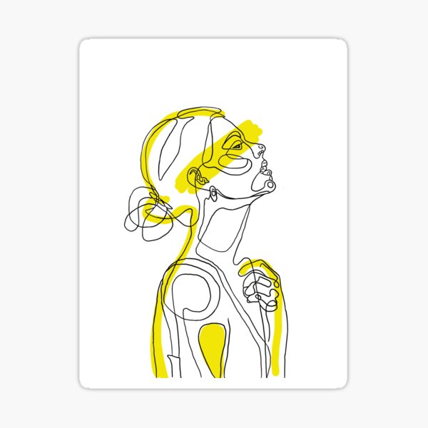"line drawing" Sticker by kaatieash | Redbubble